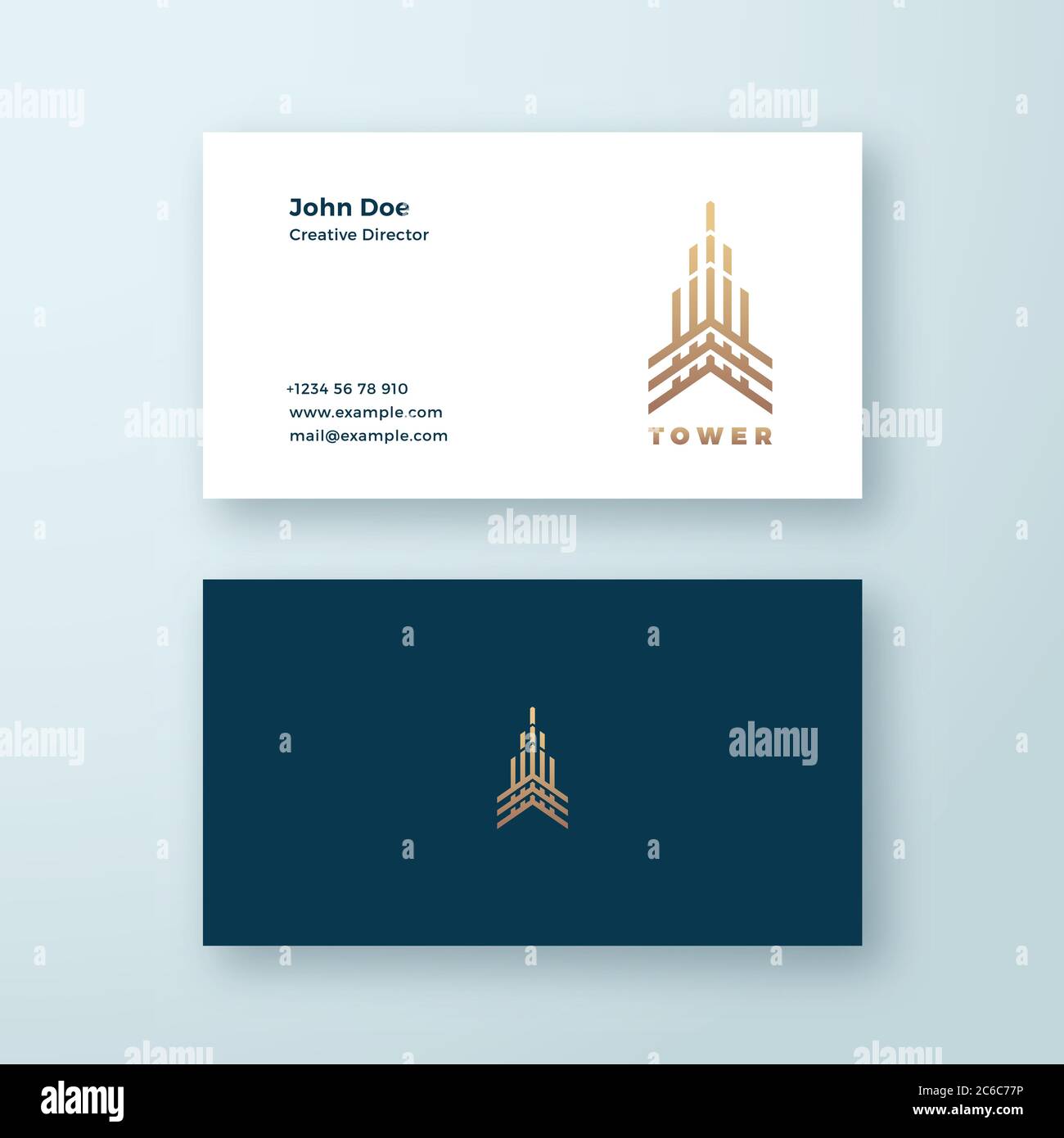 Tower Abstract Geometry Minimal Vector Sign, Symbol or Logo and ...