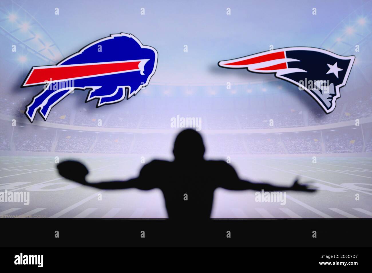 Buffalo Bills vs. New England Patriots. NFL Game. American Football ...