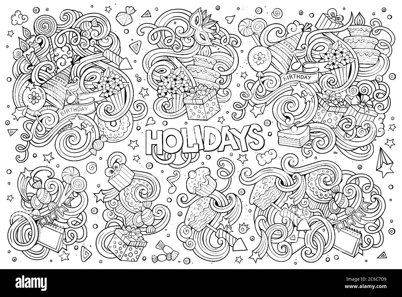 Party line art Black and White Stock Photos & Images - Alamy