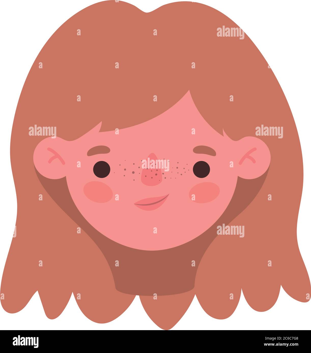 Girl head cartoon design, Kid childhood little people lifestyle casual ...