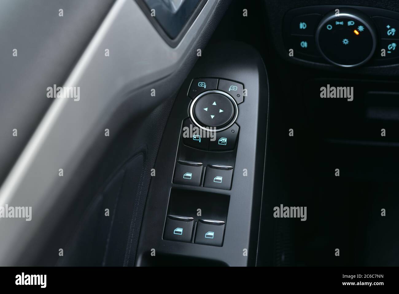 side mirror switch control and window button Stock Photo - Alamy