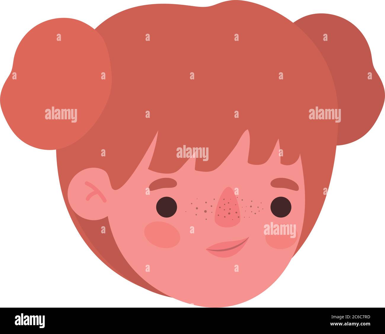 Girl head cartoon design, Kid childhood little people lifestyle casual ...