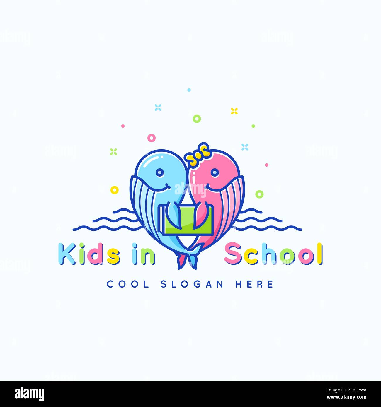 Whales logo vector hi-res stock photography and images - Alamy