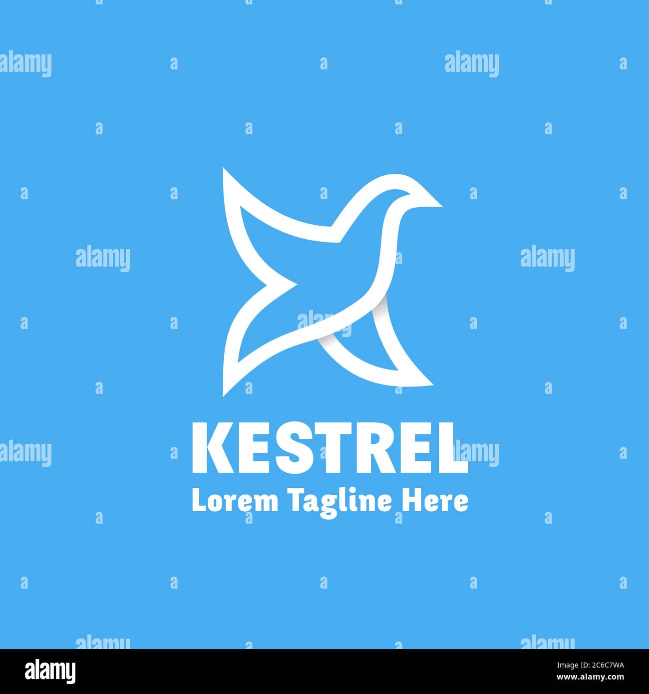 Kestrel Abstract Vector Sign, Emblem or Logo Template. Bird as Letter K ...