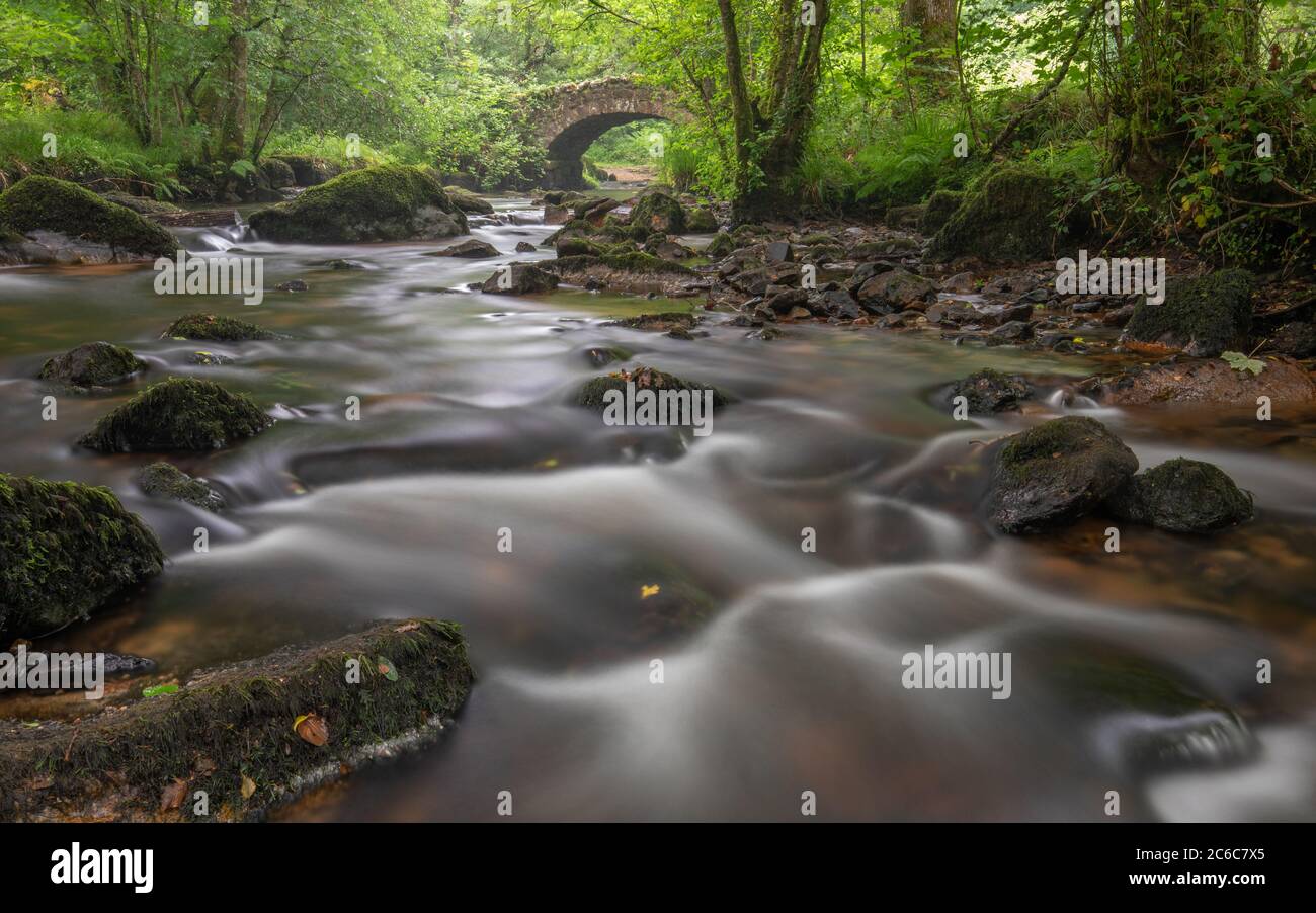 Hisley Bridge in the Lustleigh Cleeve Stock Photo - Alamy