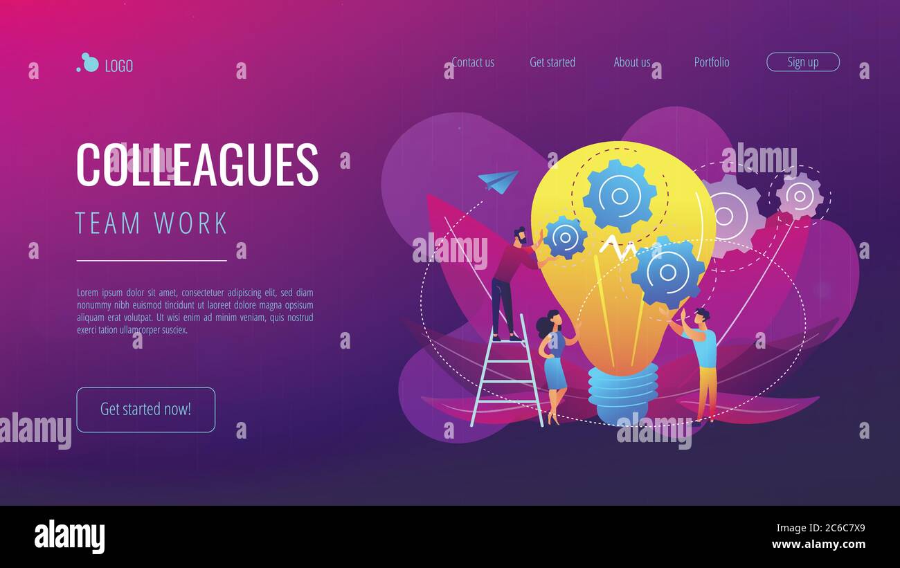 Teamwork concept landing page Stock Vector Image & Art - Alamy