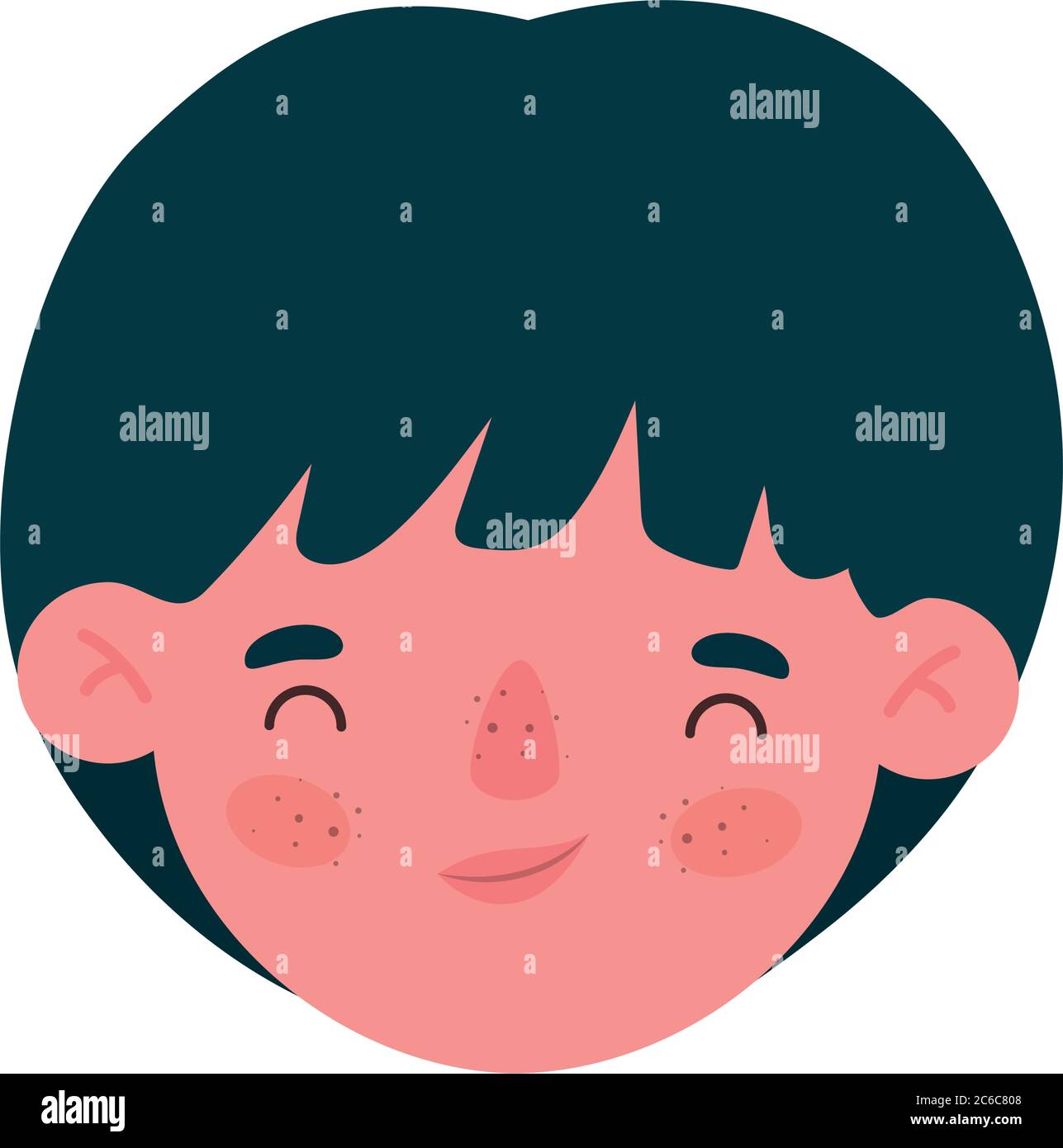 Boy head cartoon design, Kid childhood little people lifestyle casual ...