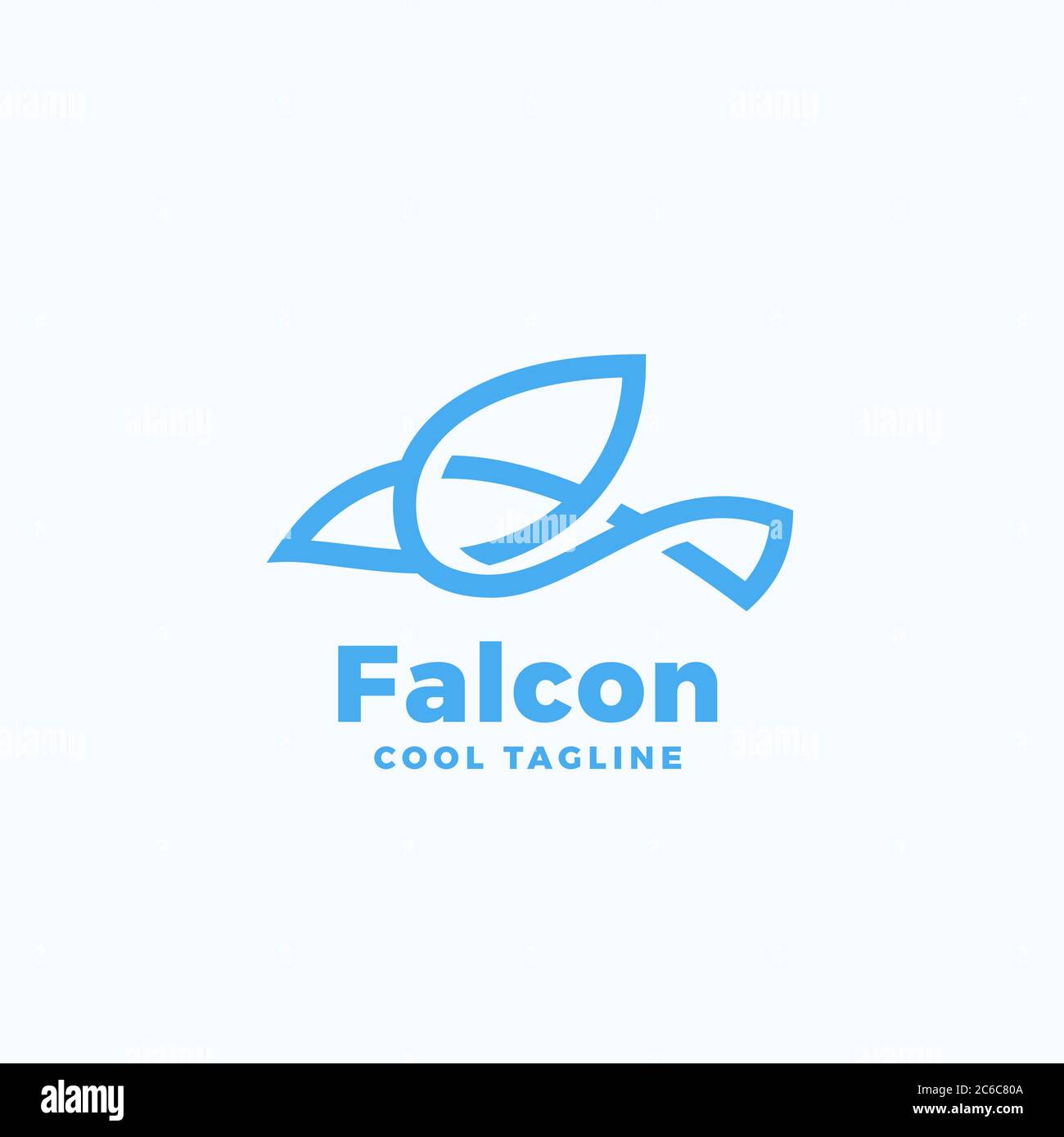 Line Style Falcon Symbol. Abstract Vector Icon, Sign or Logo Template ...