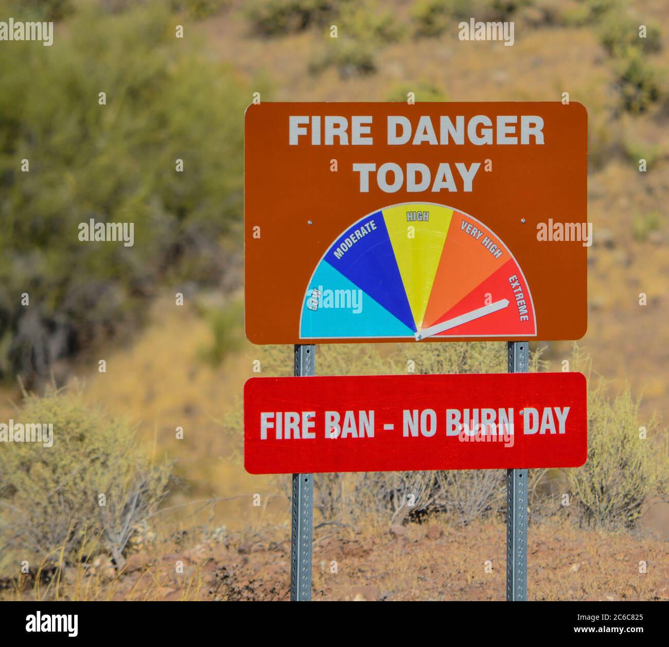 Extreme Fire Danger, fire ban at Lake Pleasant Regional Park, Sonoran ...