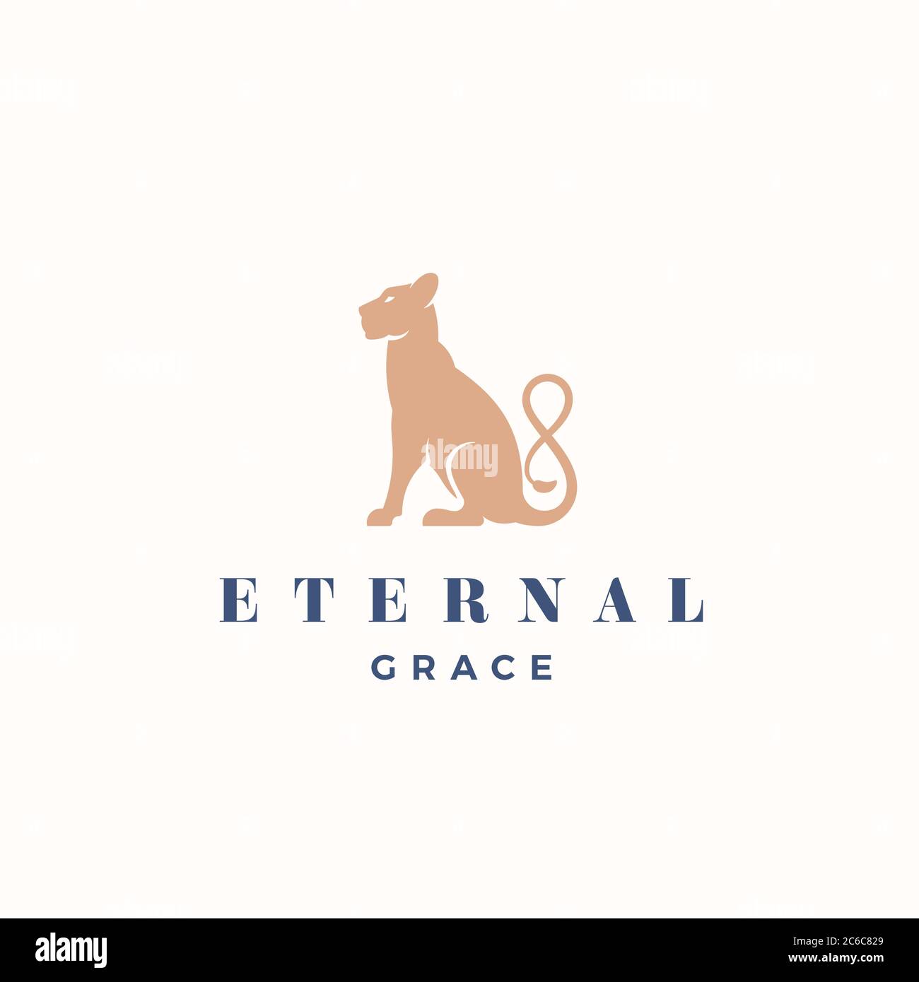 Eternal Grace Abstract Vector Sign, Emblem or Logo Template. Gracefull ...