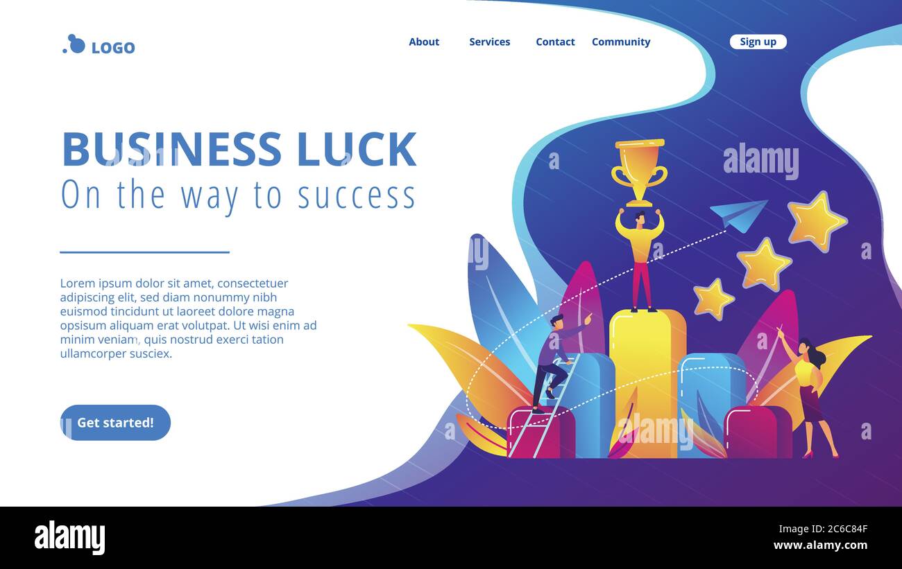 Key to success concept landing page Stock Vector Image & Art - Alamy