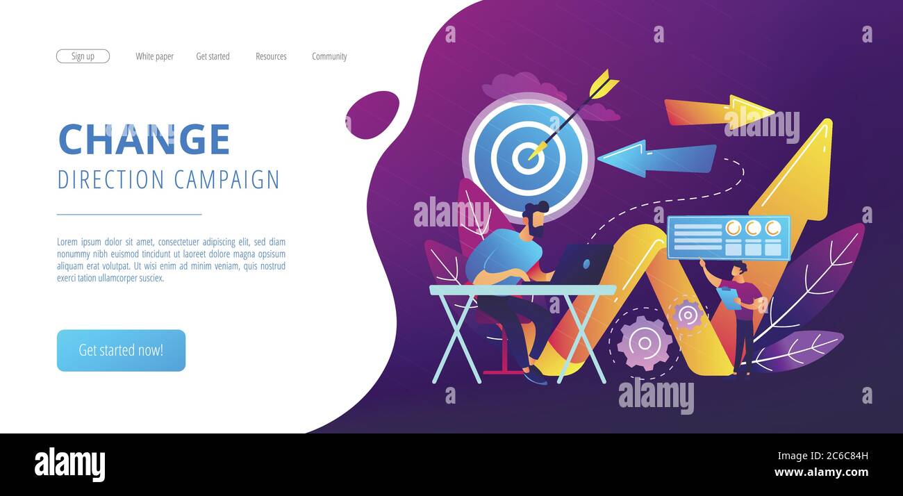 Business direction concept landing page Stock Vector Image & Art - Alamy