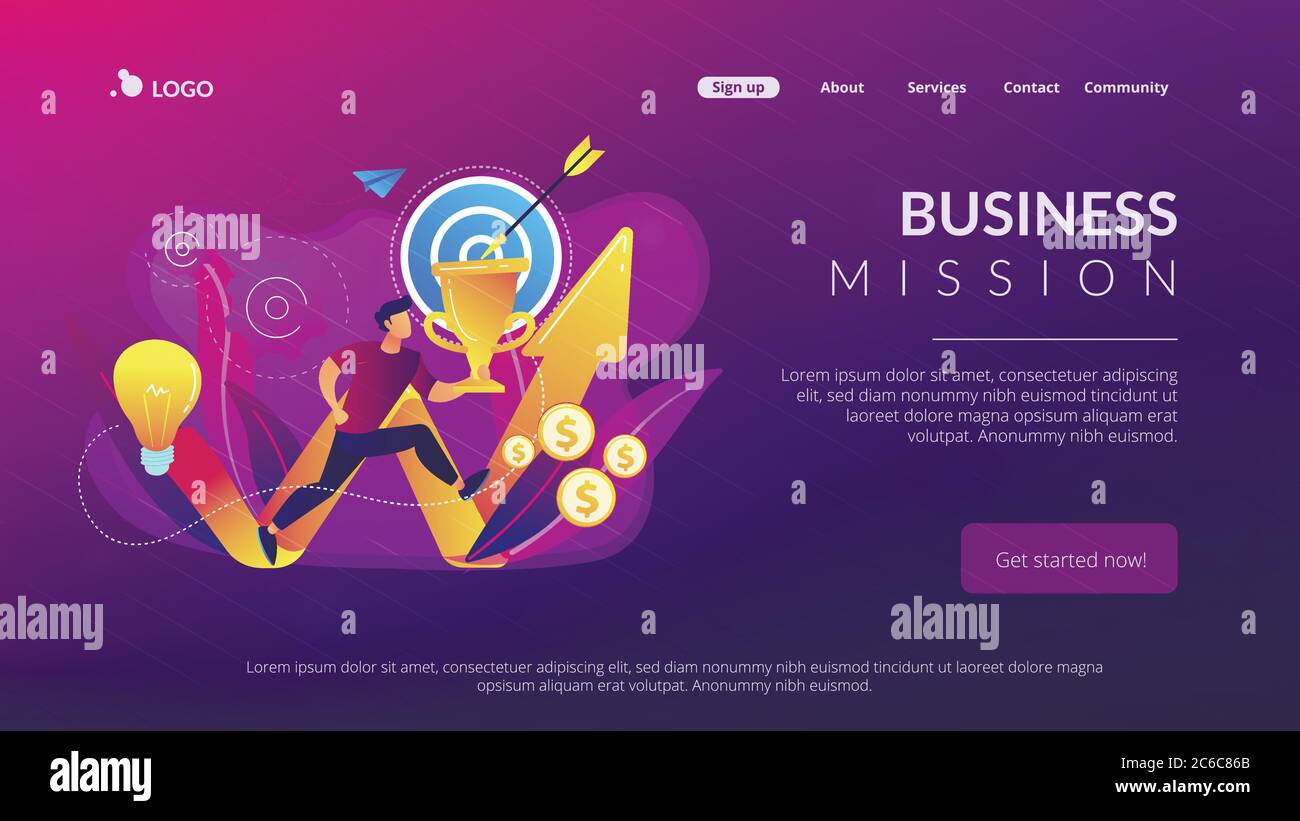 Business mission concept landing page Stock Vector Image & Art - Alamy