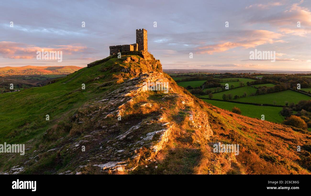 Brent Tor church, Dartmoor, Devon, uk Stock Photo - Alamy