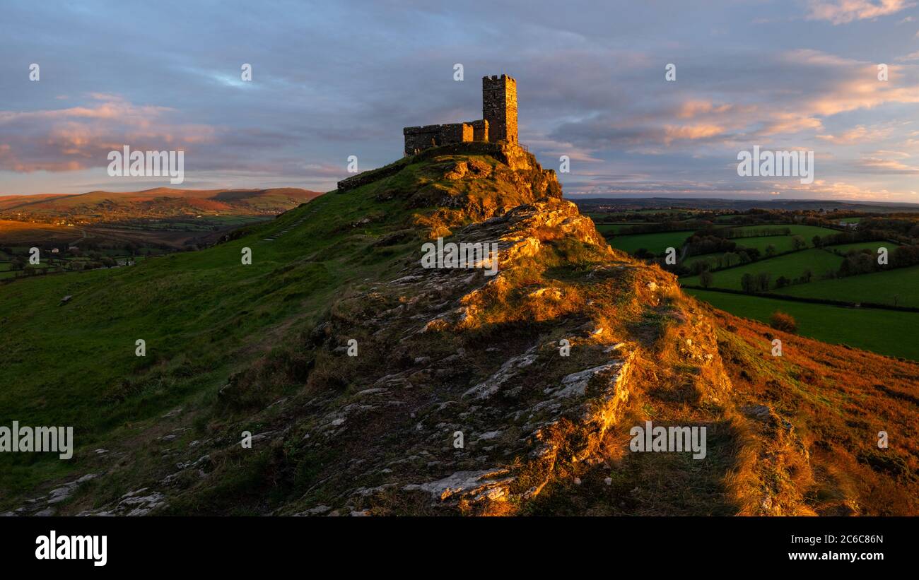 Brent Tor church, Dartmoor, Devon, uk Stock Photo - Alamy