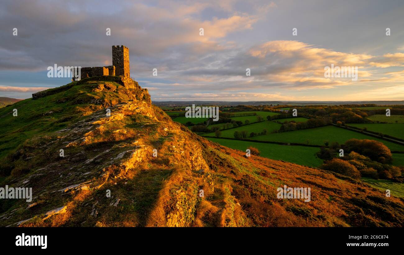 Brent Tor church, Dartmoor, Devon, uk Stock Photo - Alamy