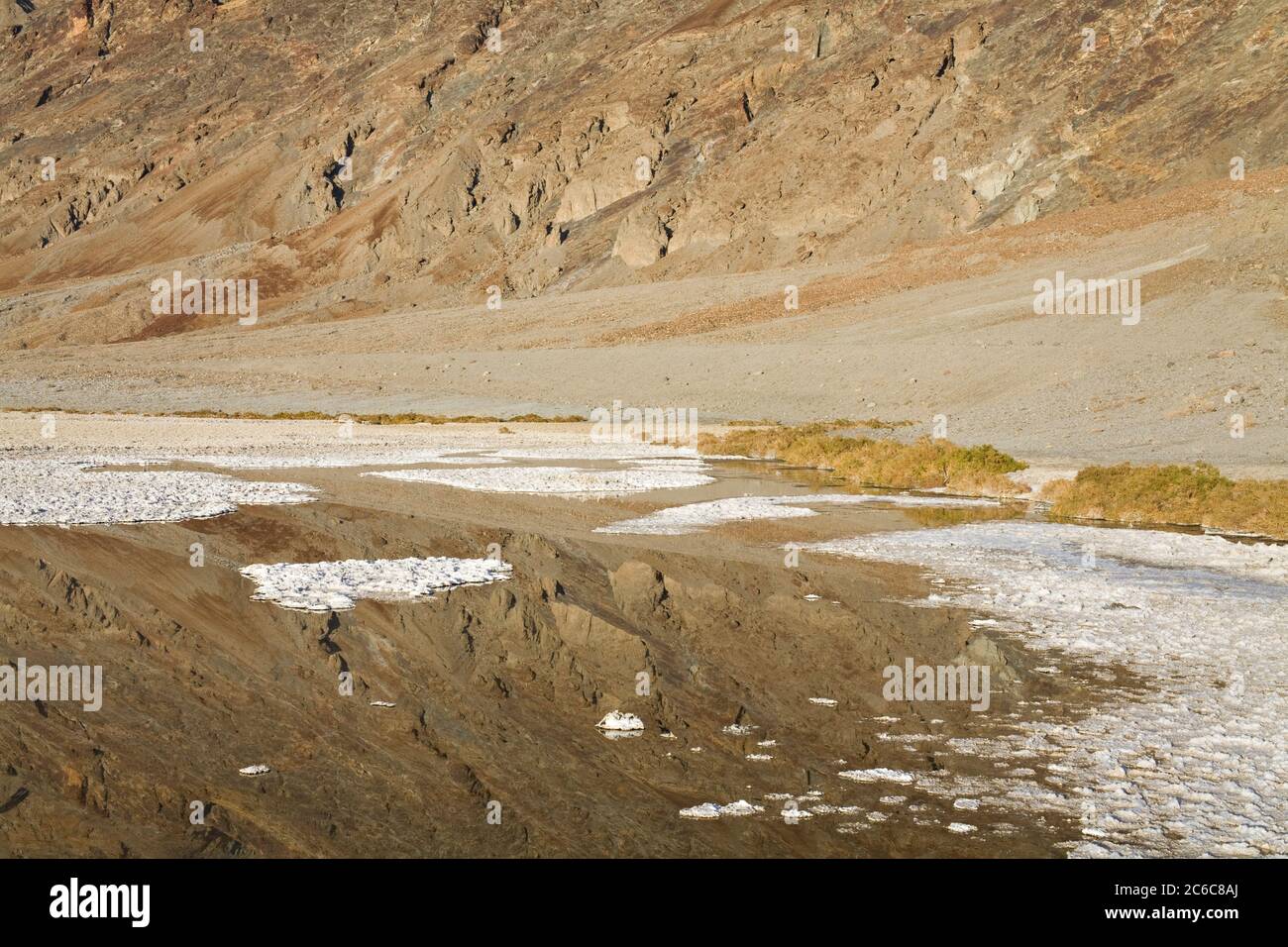 Reflection in Badwater pool, Death Valley National Park, California ...