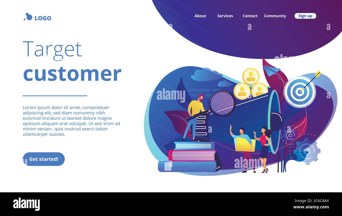 Target group concept landing page Stock Vector Image & Art - Alamy