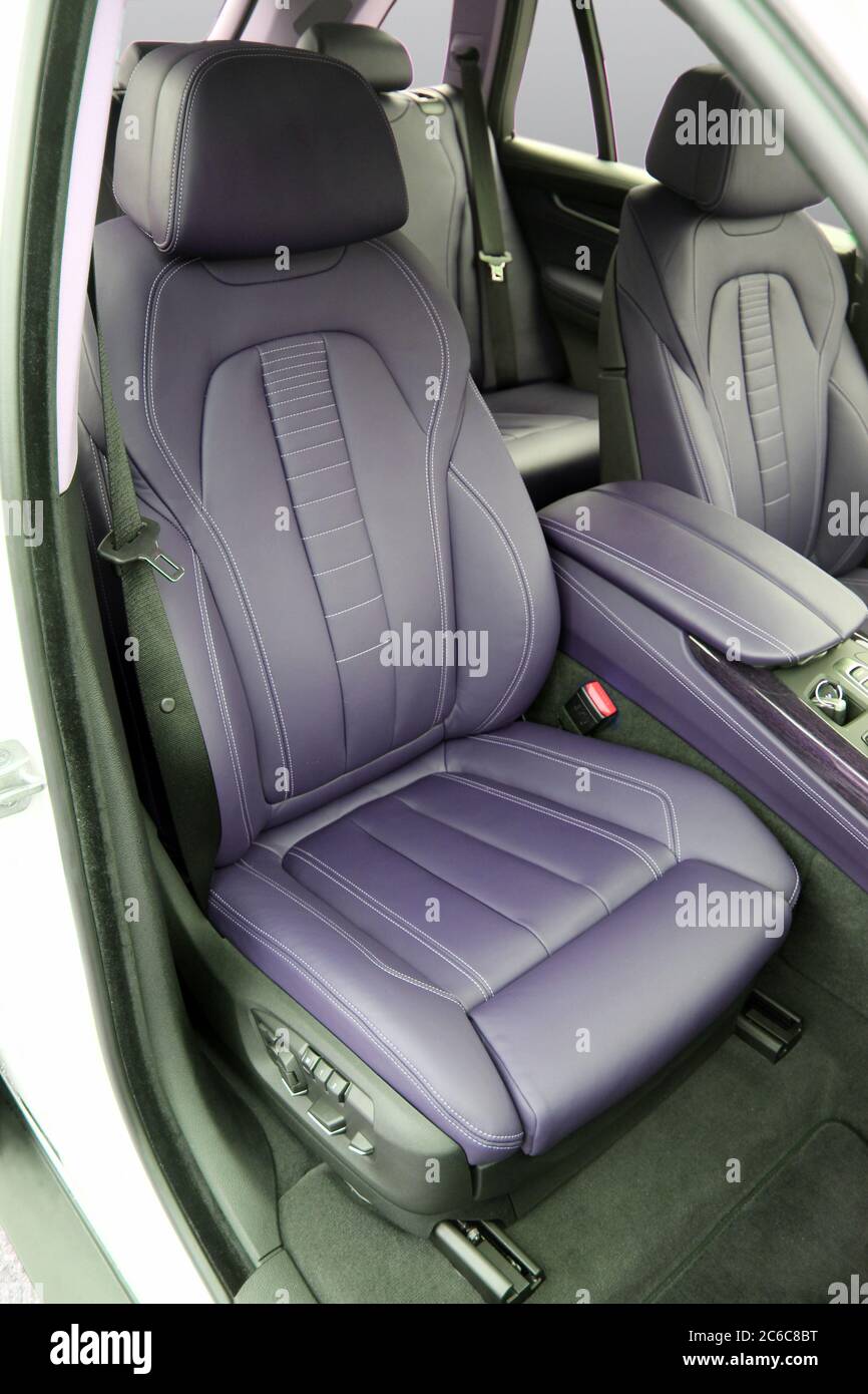 Front seats of a modern passenger car Stock Photo - Alamy