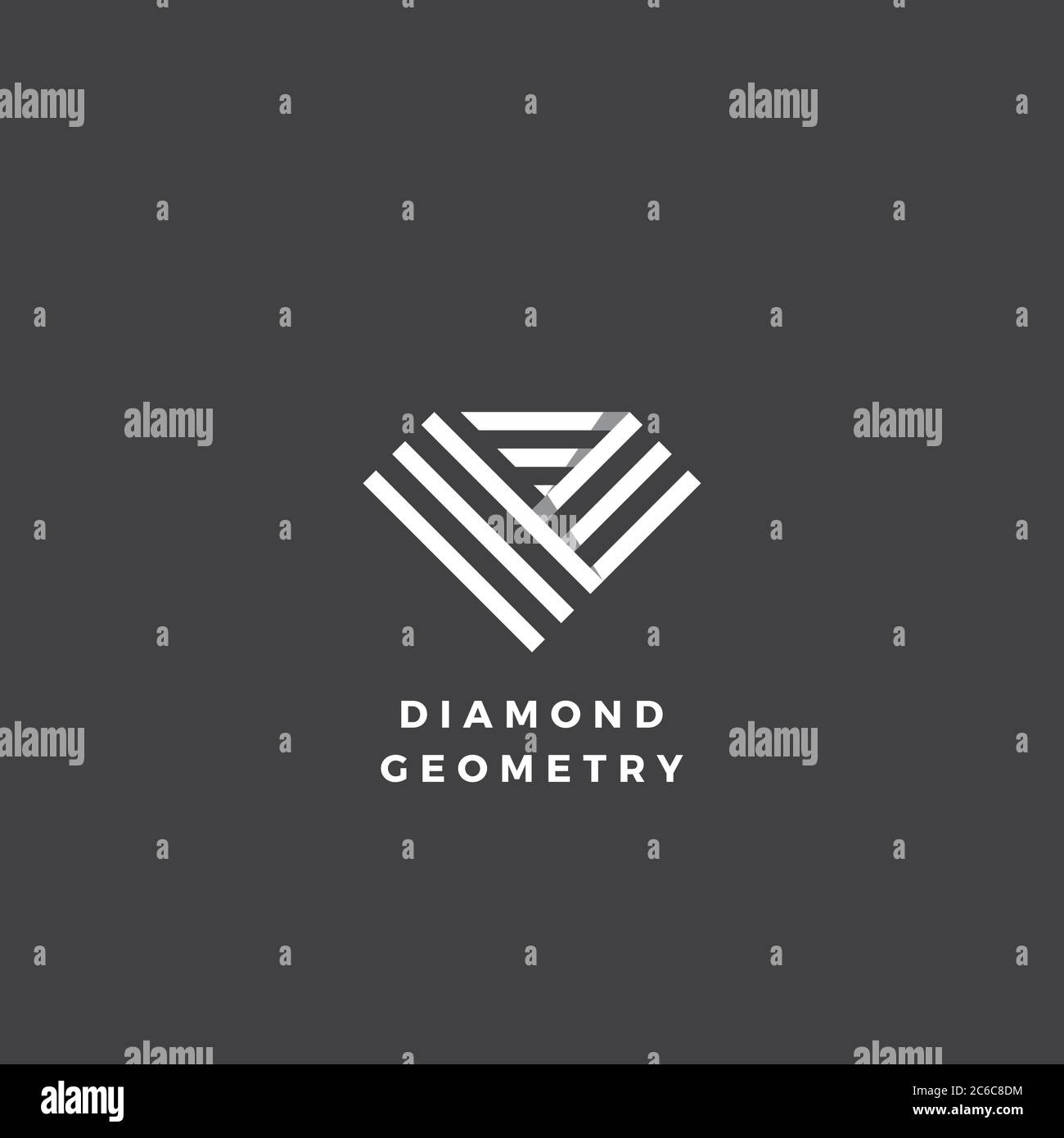 Diamond Geometry Abstract Minimal Vector Sign, Symbol or Logo Template ...