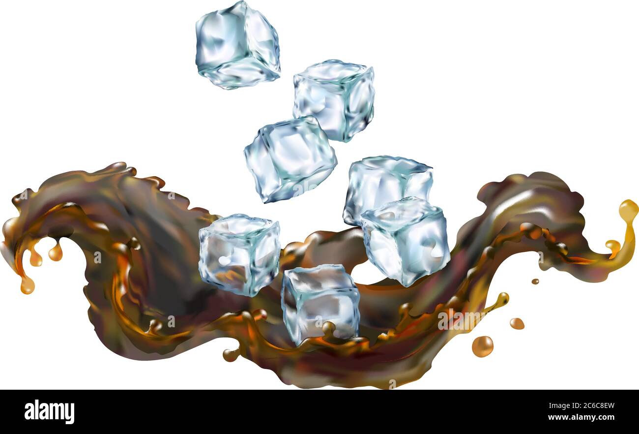 Cola splash Stock Vector Images - Alamy