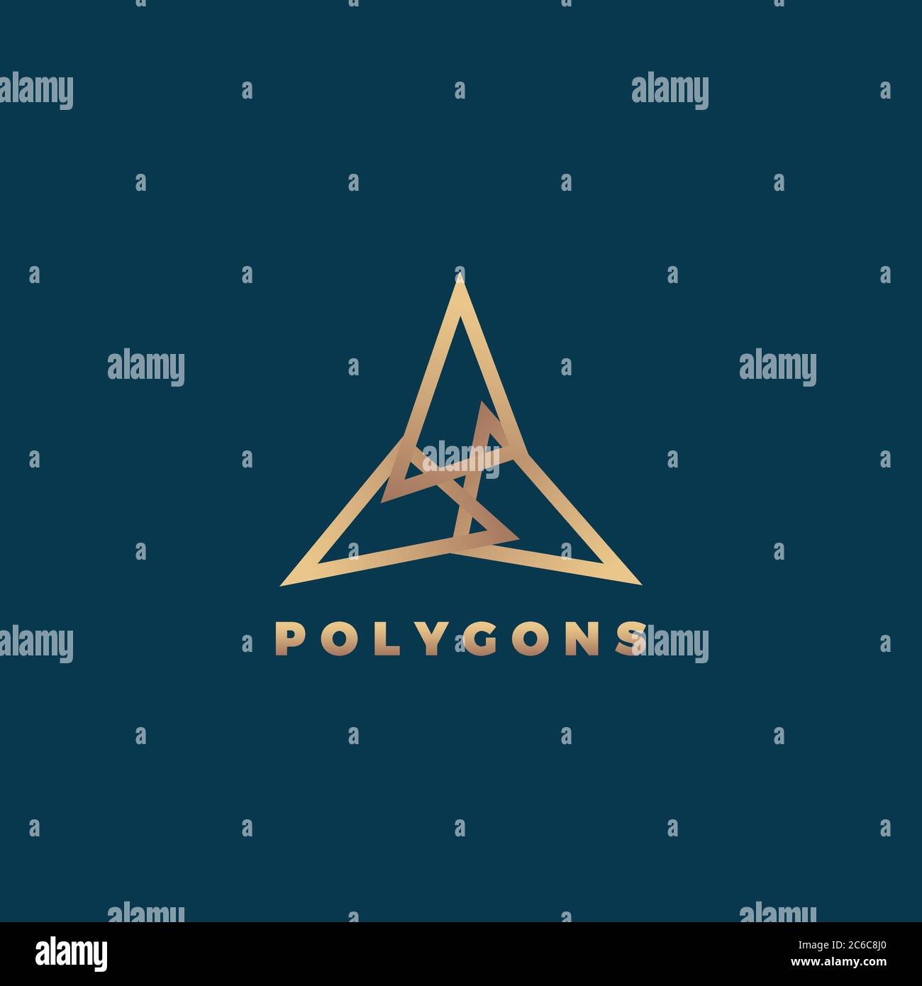 Polygons Abstract Geometry Minimal Vector Sign, Symbol or Logo Template ...