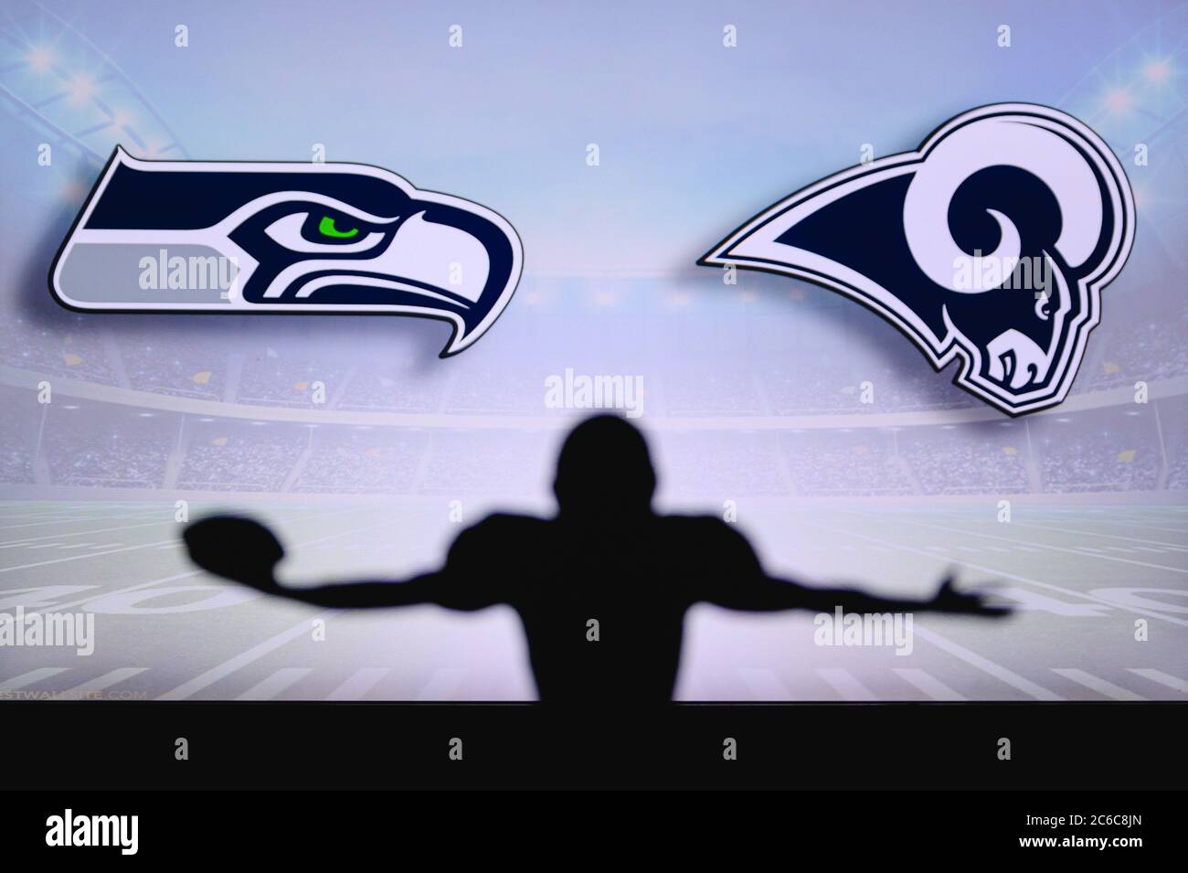 Sofi stadium screen hi-res stock photography and images - Alamy