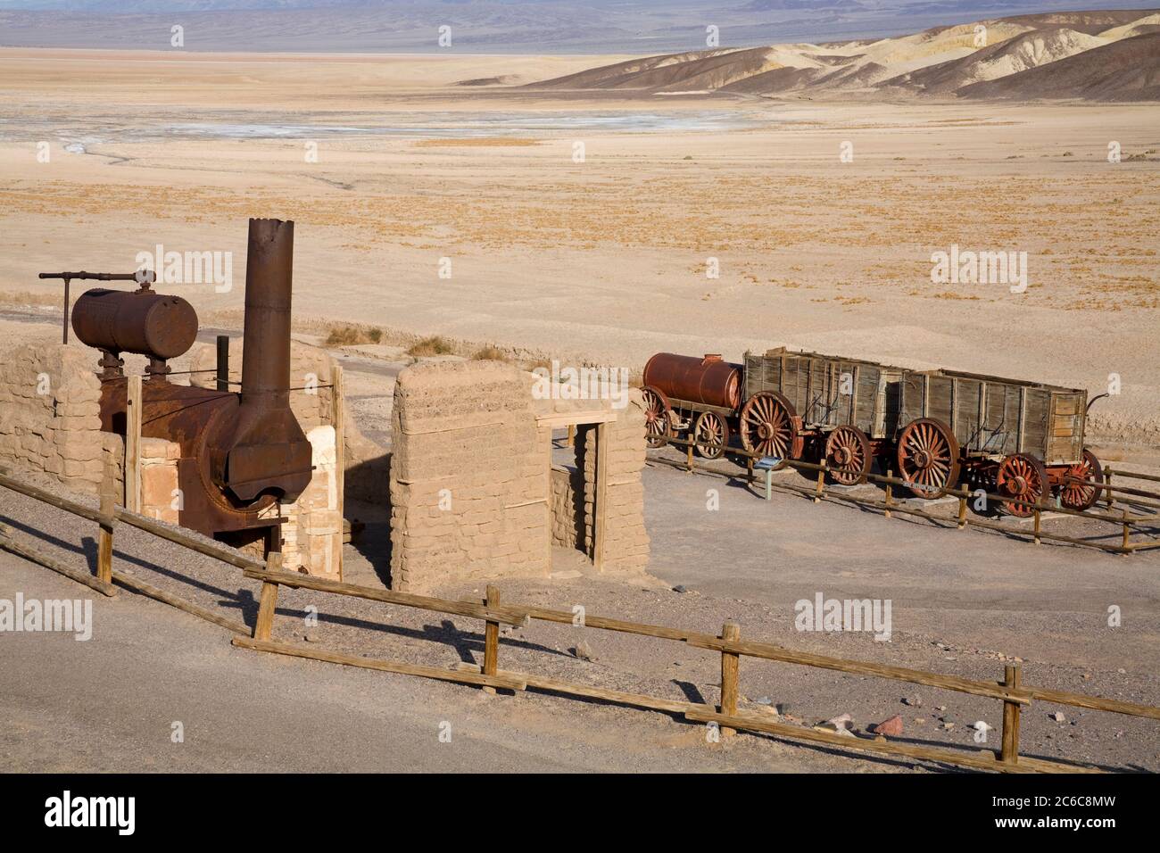 20 Mule Team Wagon at the Harmony Borax Works, Death Valley National ...