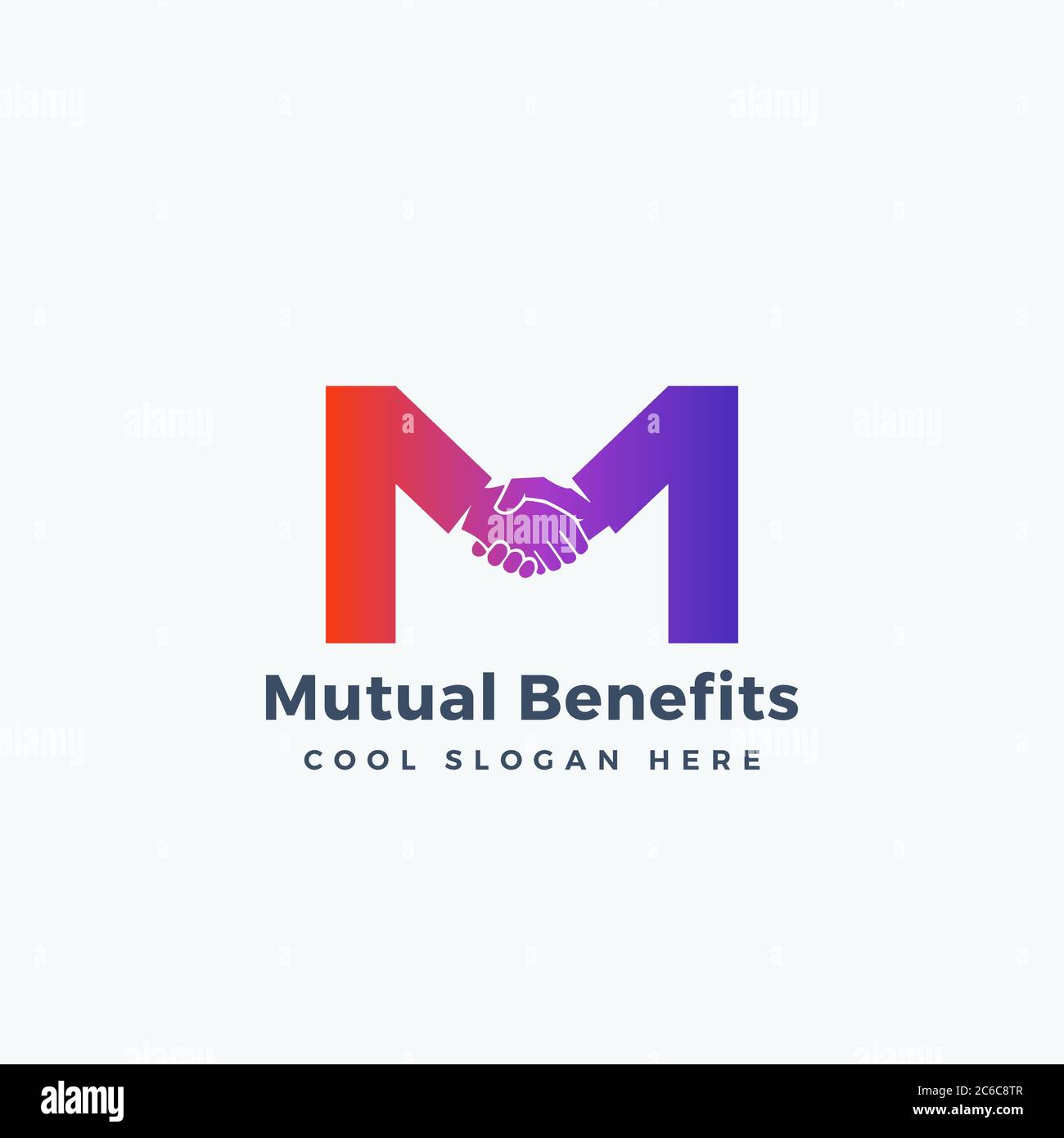 Mutual Benefit Abstract Vector Sign, Symbol or Logo Template. Hand ...