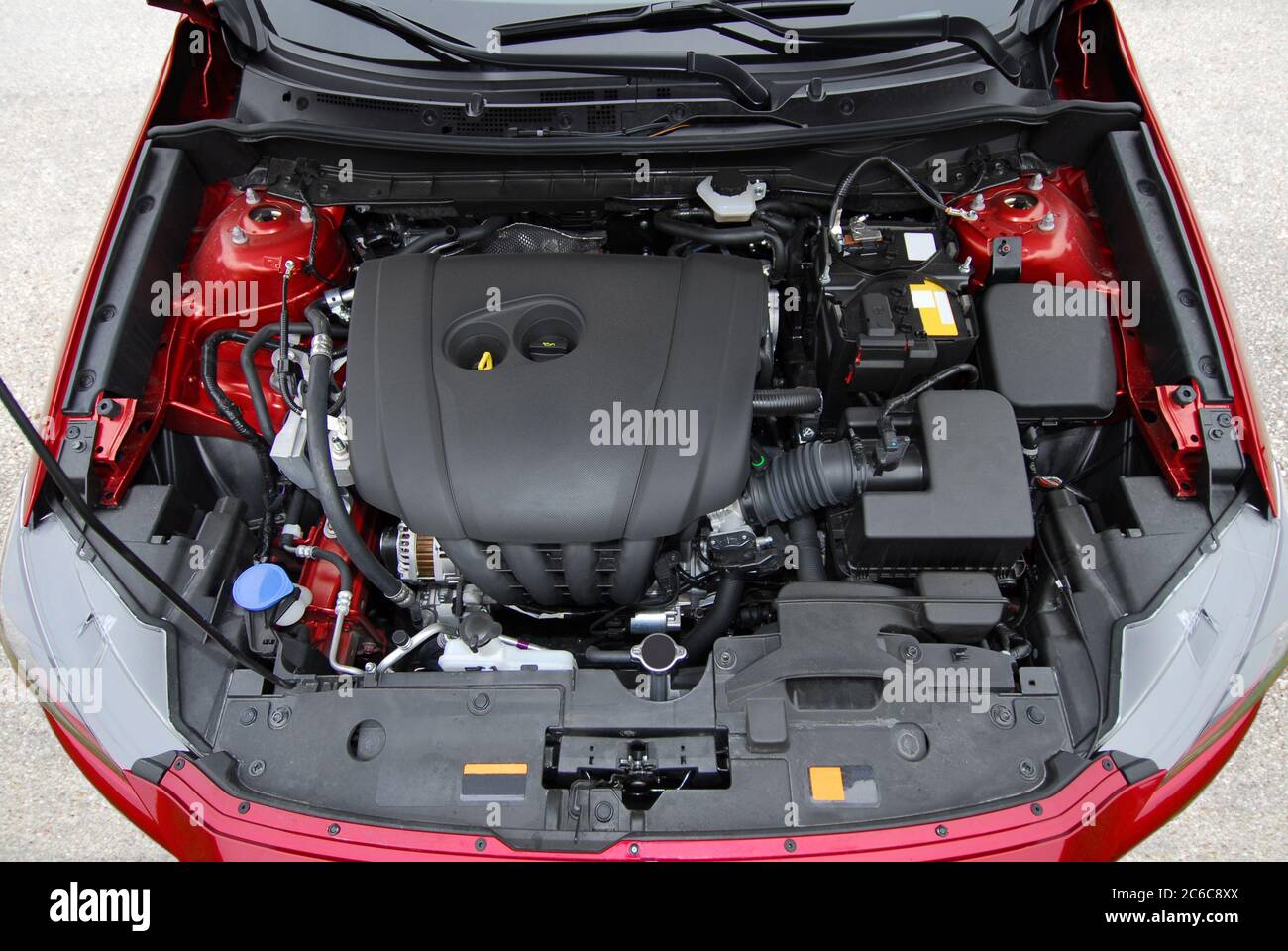 Engine in a passenger car Stock Photo - Alamy