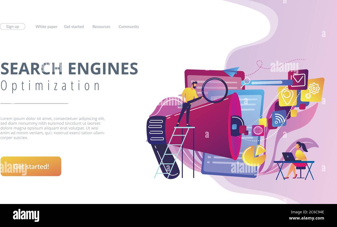 Internet search engines Stock Vector Images - Alamy