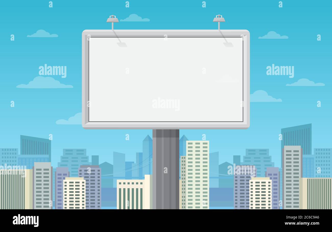 Billboard advertising business district Stock Vector Images - Alamy