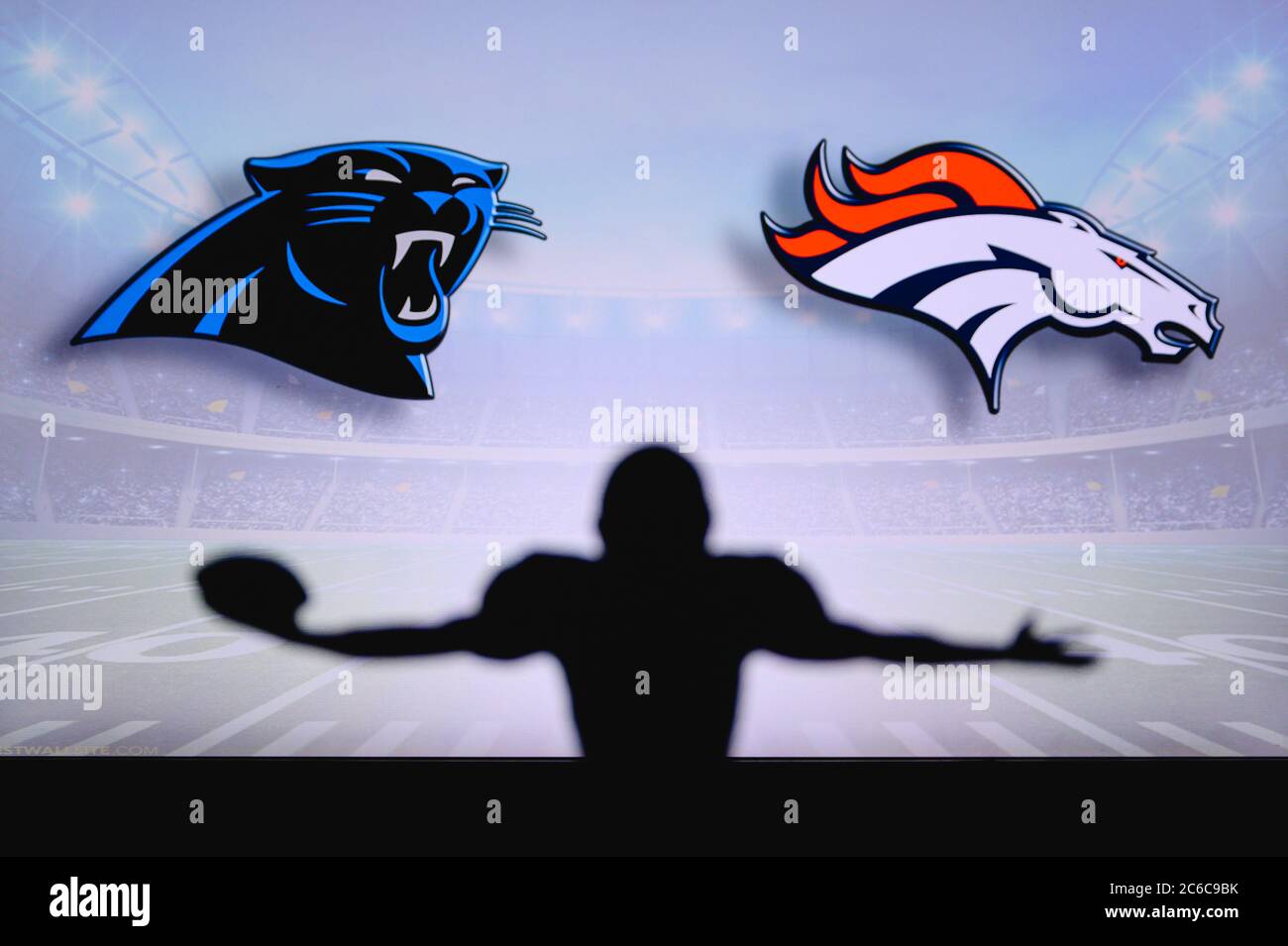 Carolina Panthers vs. Denver Broncos. NFL Game. American Football ...