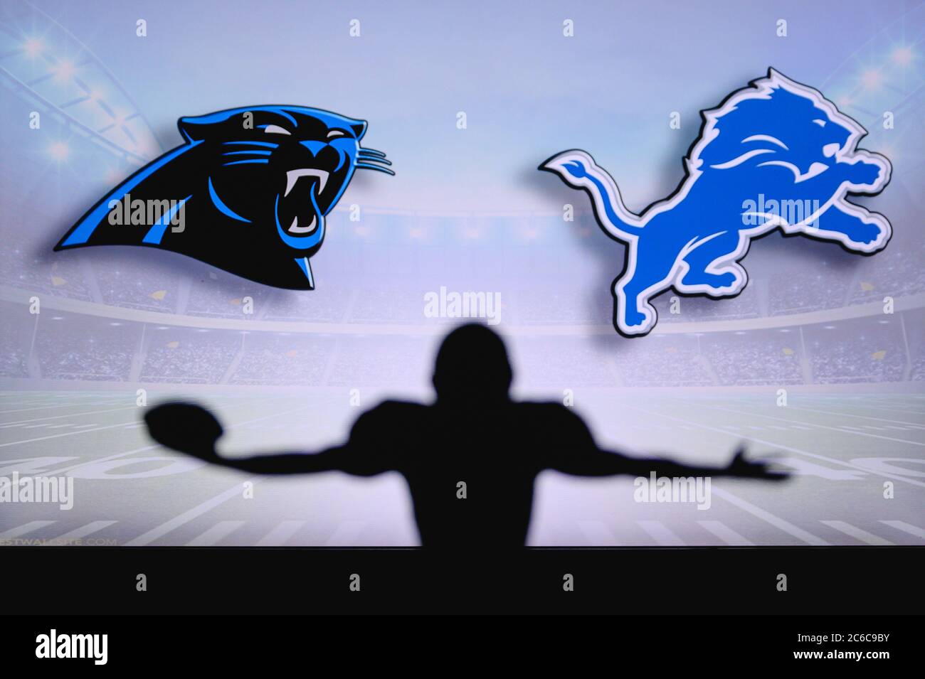 Carolina Panthers vs. Detroit Lions. NFL Game. American Football League ...