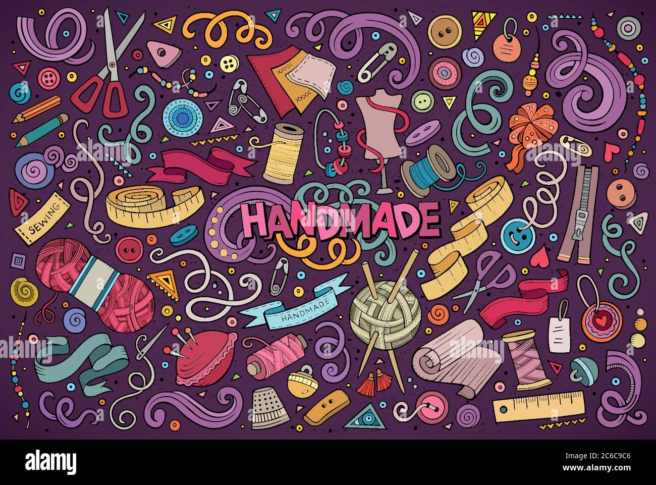 Doodle cartoon set of handmade object Stock Vector Image & Art - Alamy