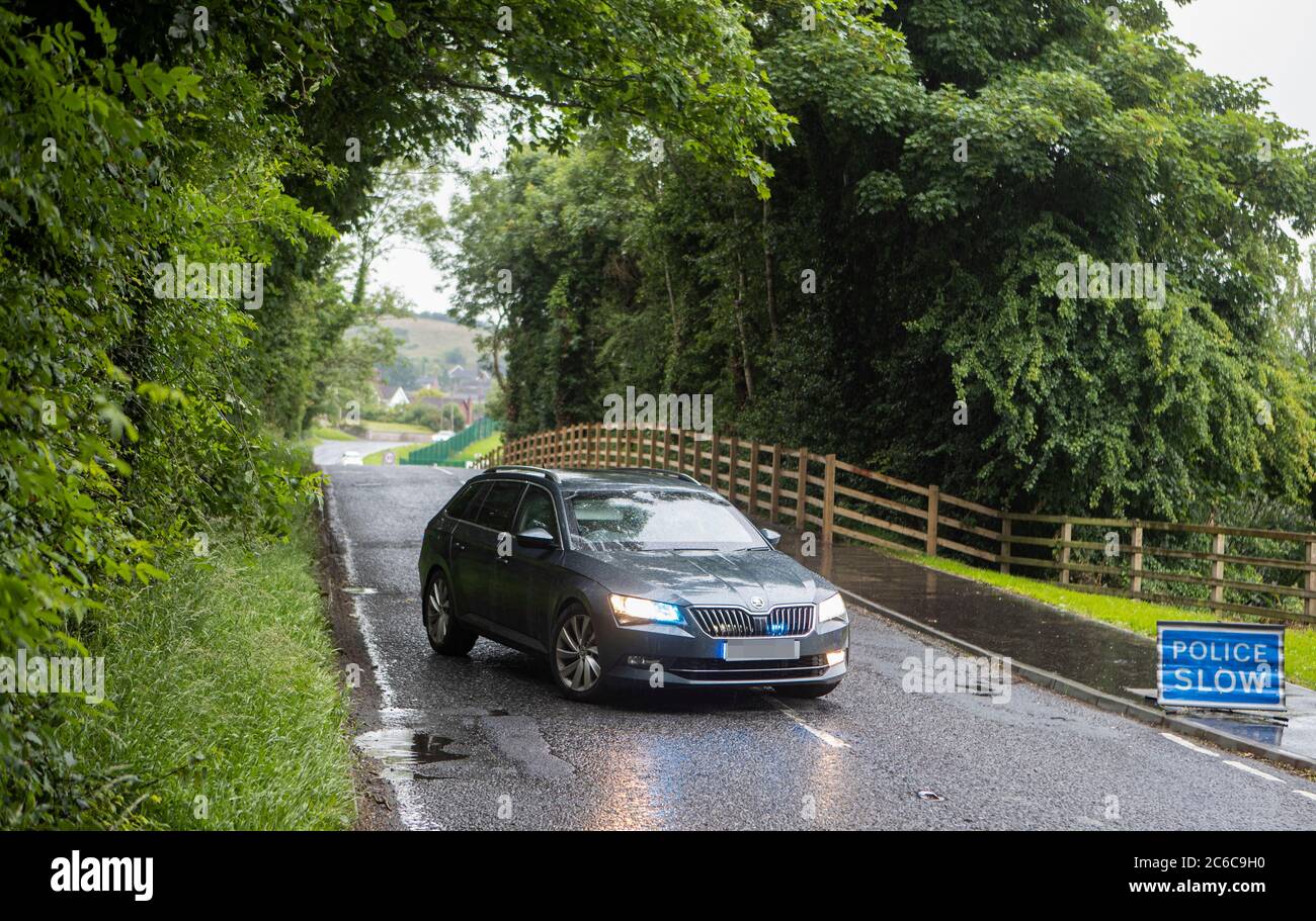 Station Road, Saintfield, County Down, Northern Ireland, July 8th 2020 ...