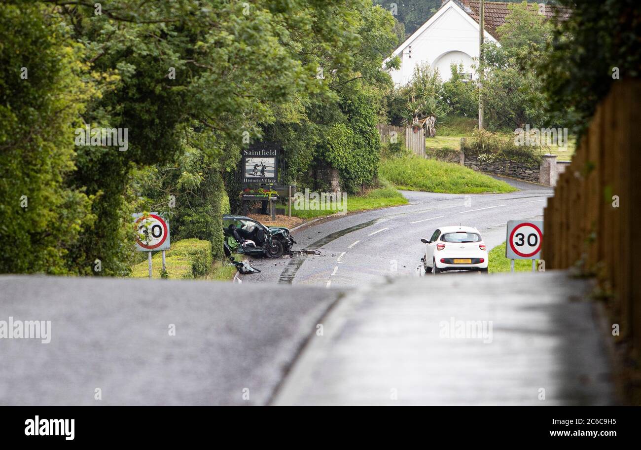 Station Road, Saintfield, County Down, Northern Ireland, July 8th 2020 ...