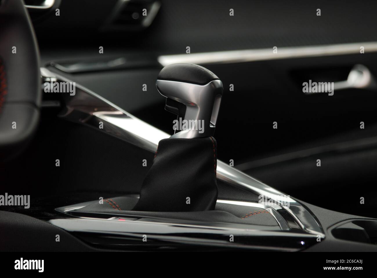 Automatic selector lever in the passenger car. Automatic gear shift ...