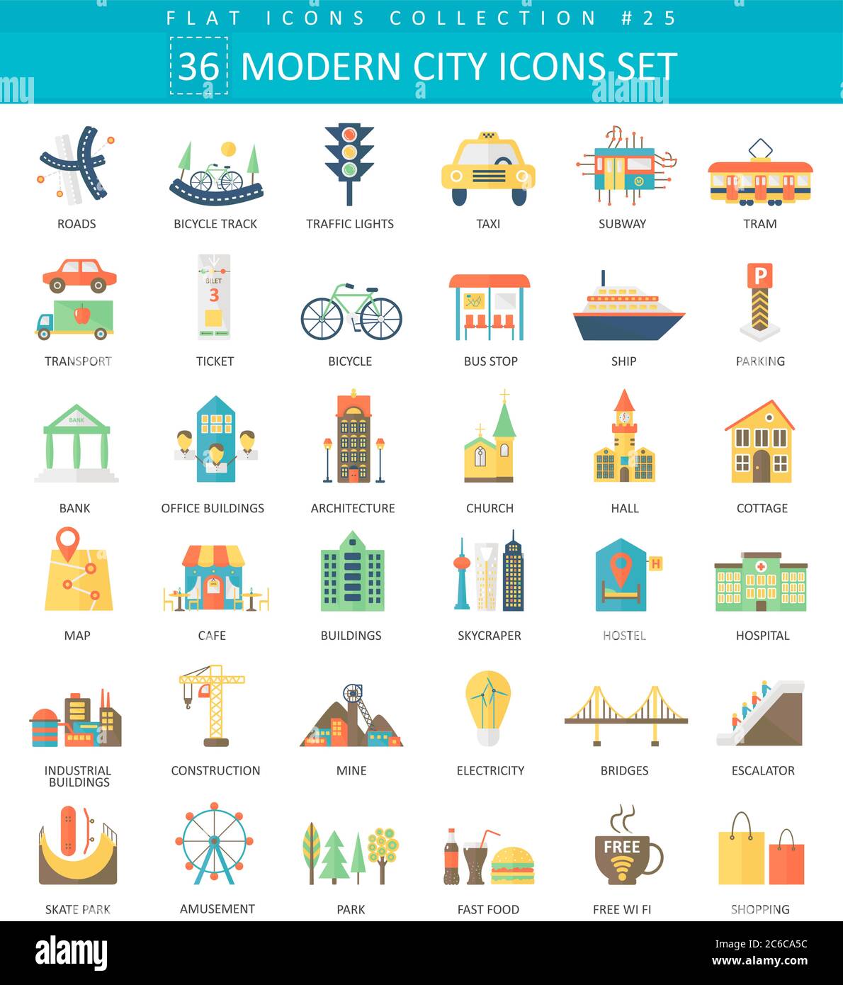 City icon hi-res stock photography and images - Alamy