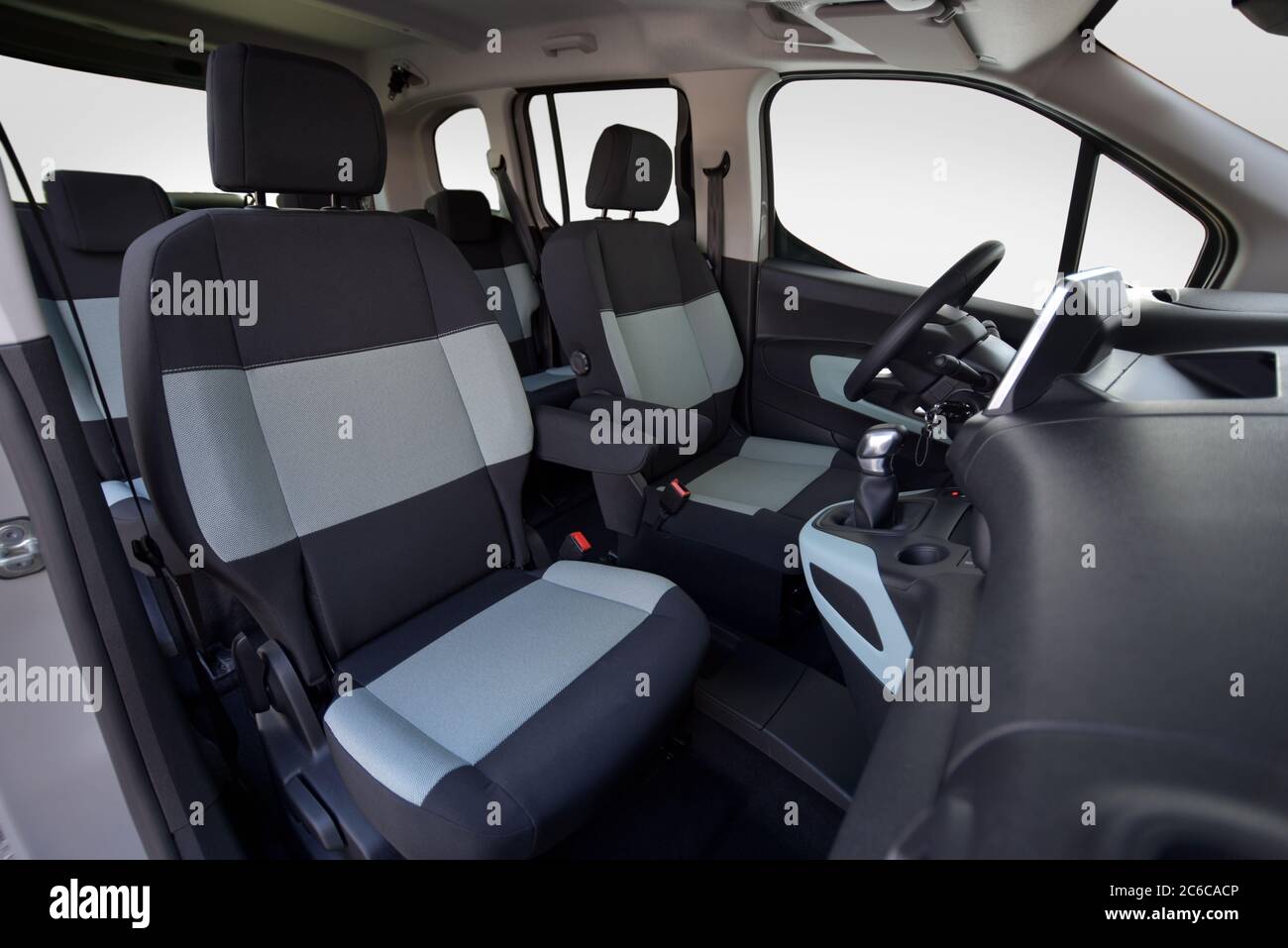 Front car seats. Front seats of a modern passenger car Stock Photo - Alamy