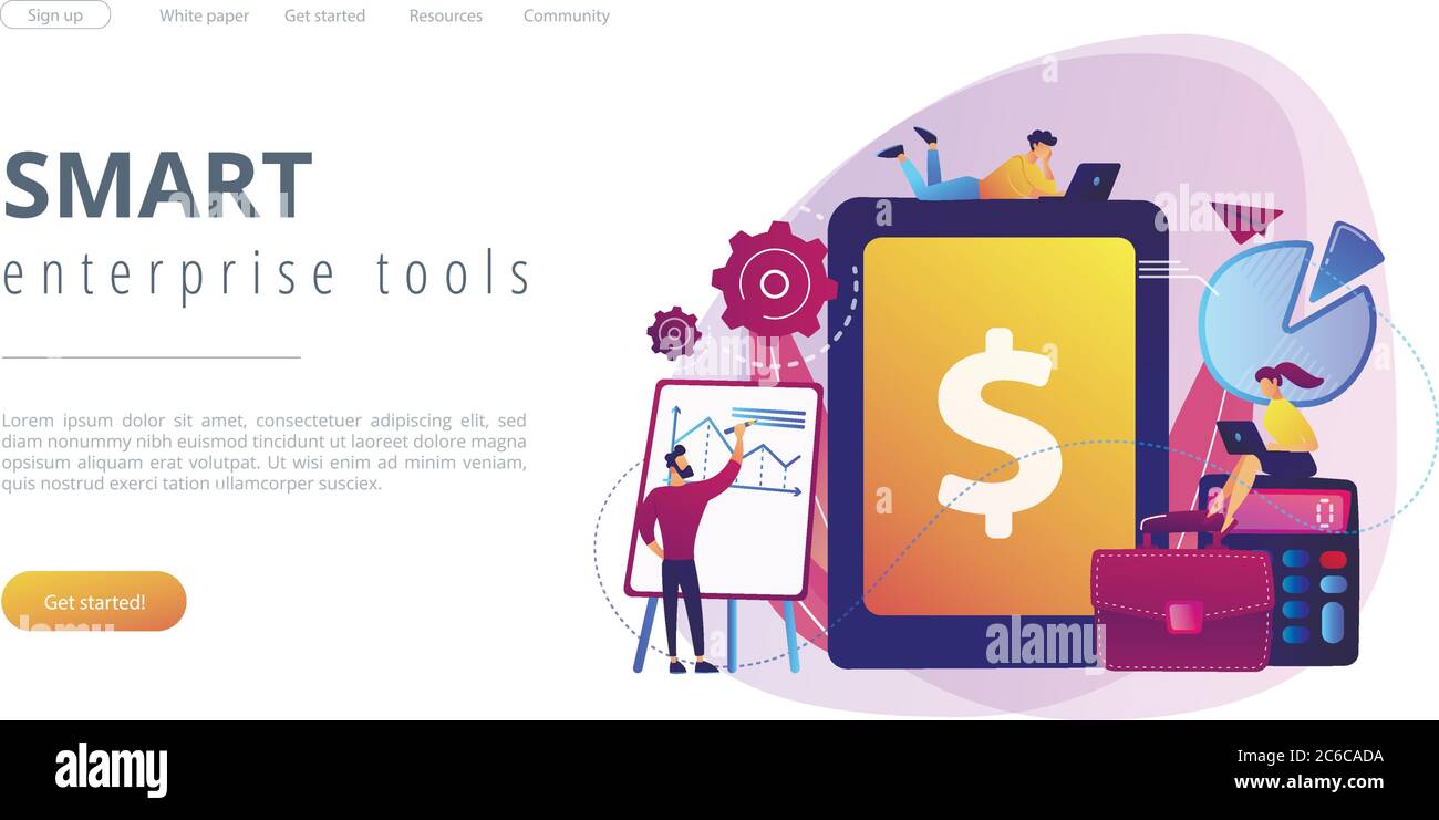 Enterprise accounting concept landing page Stock Vector Image & Art - Alamy