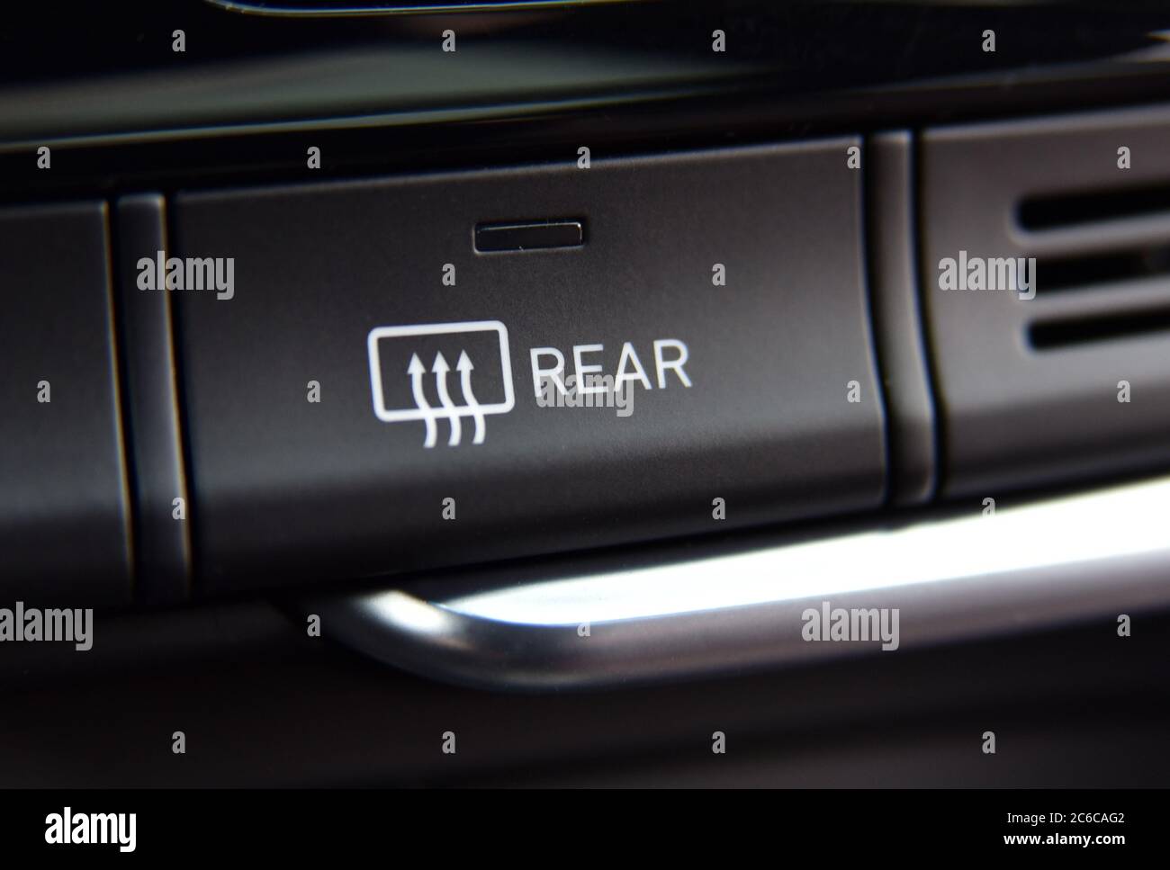 rear windshield heater button on the car Stock Photo - Alamy