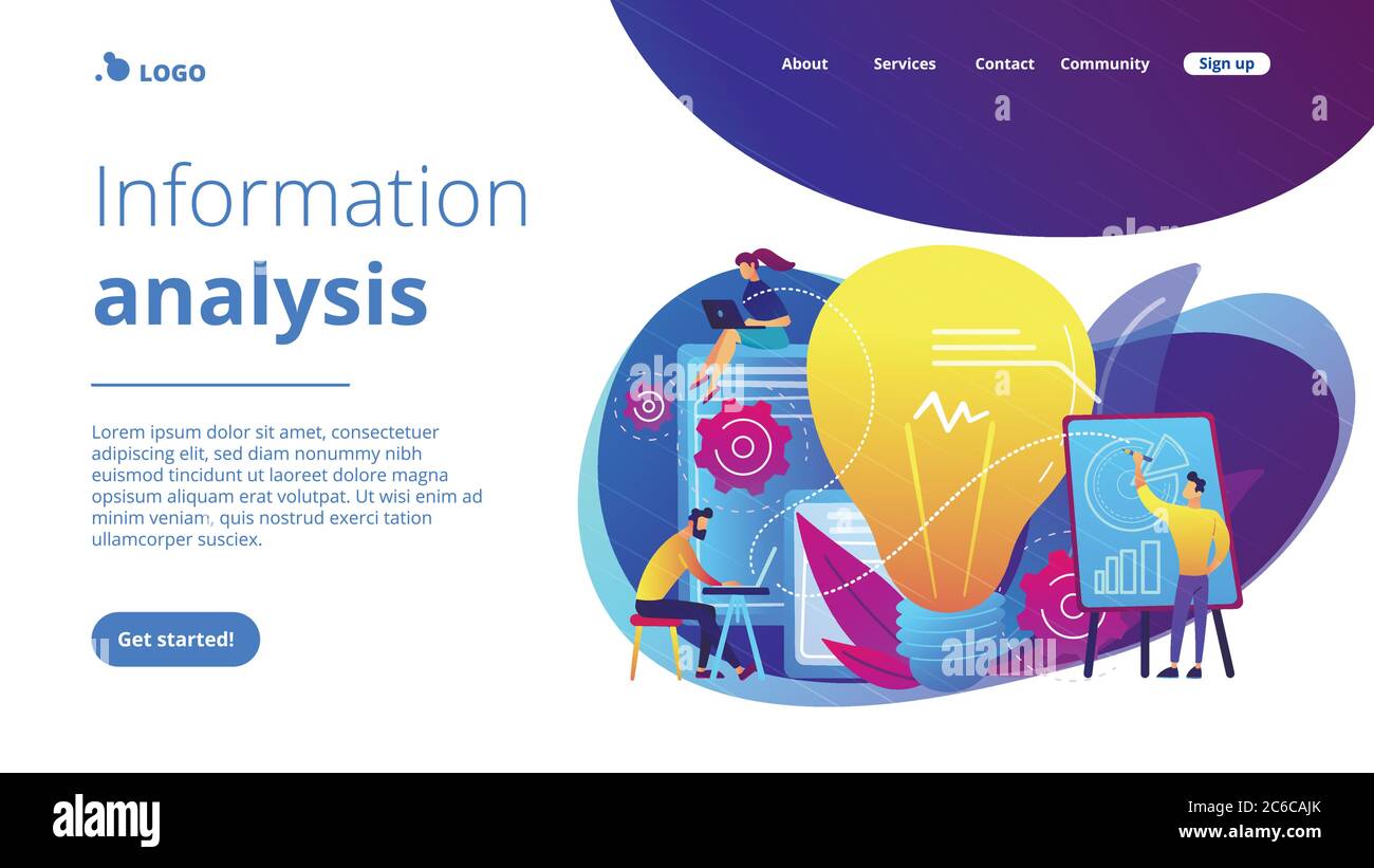 Competitive intelligence concept landing page Stock Vector Image & Art ...