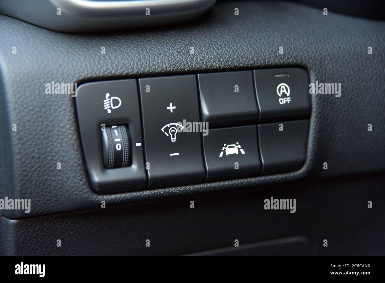 Car panel buttons. Panel with buttons on the control panel of car Stock ...