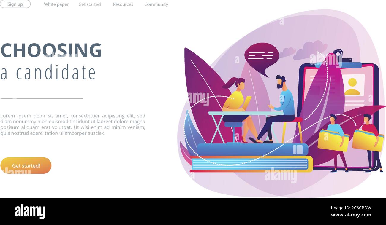 Creative process landing page Cut Out Stock Images & Pictures - Alamy