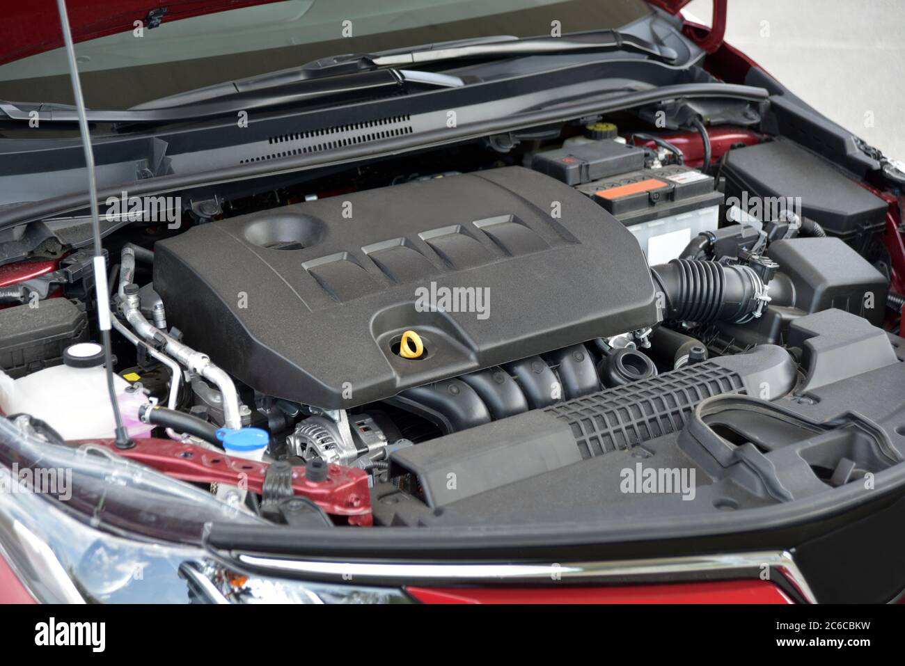 Engine in a passenger car Stock Photo - Alamy