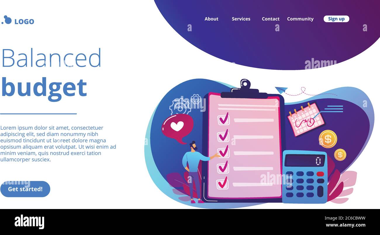 Budget planning concept landing page Stock Vector Image & Art - Alamy