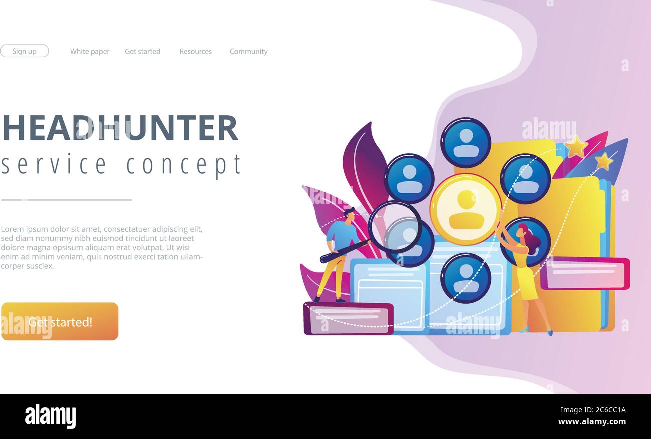 Human resources concept landing page Stock Vector Image & Art - Alamy