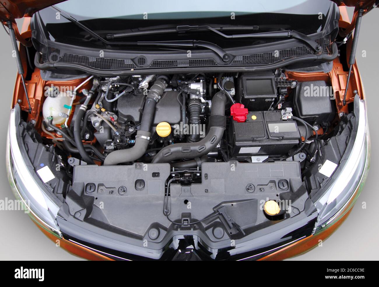 Engine in a passenger car Stock Photo - Alamy