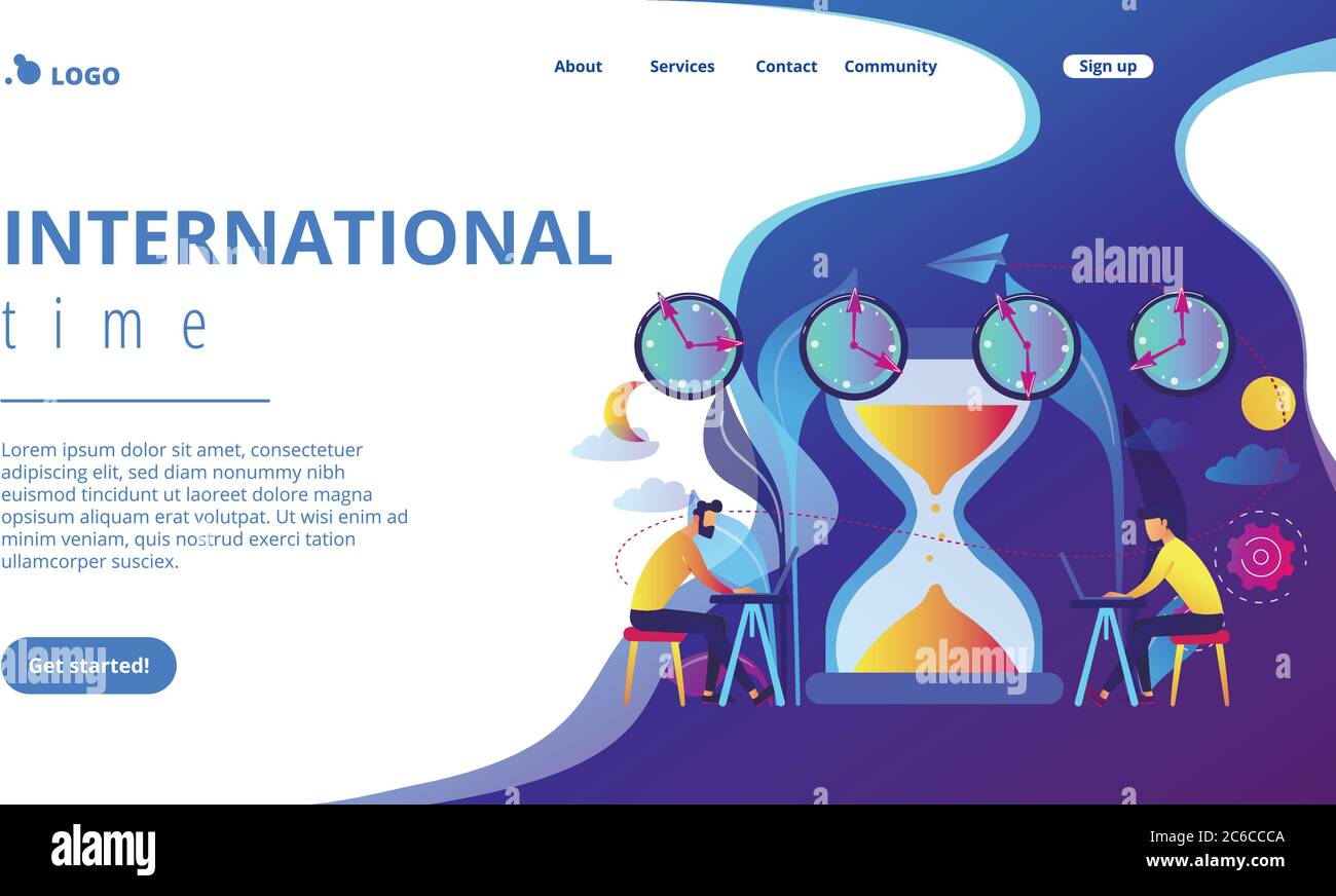 Time zones concept landing page Stock Vector Image & Art - Alamy